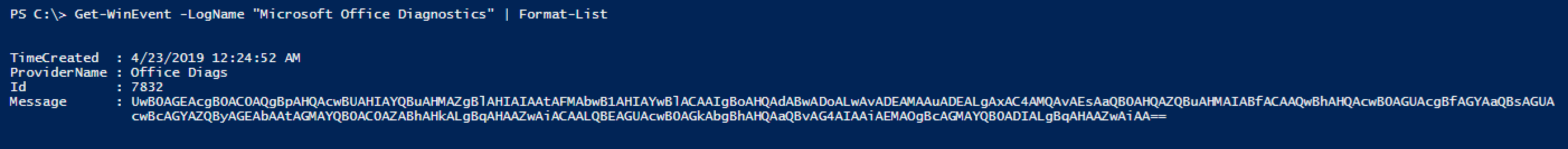 Fileless Malware Storage: Event Logs– 3 of 4 - Cyber Fibers